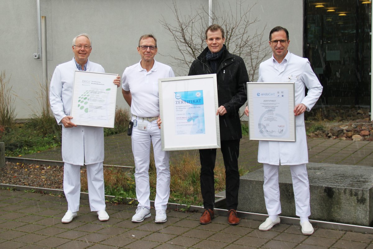 Gleich drei Zentren des Sana Klinikums erfolgreich rezertifiziert